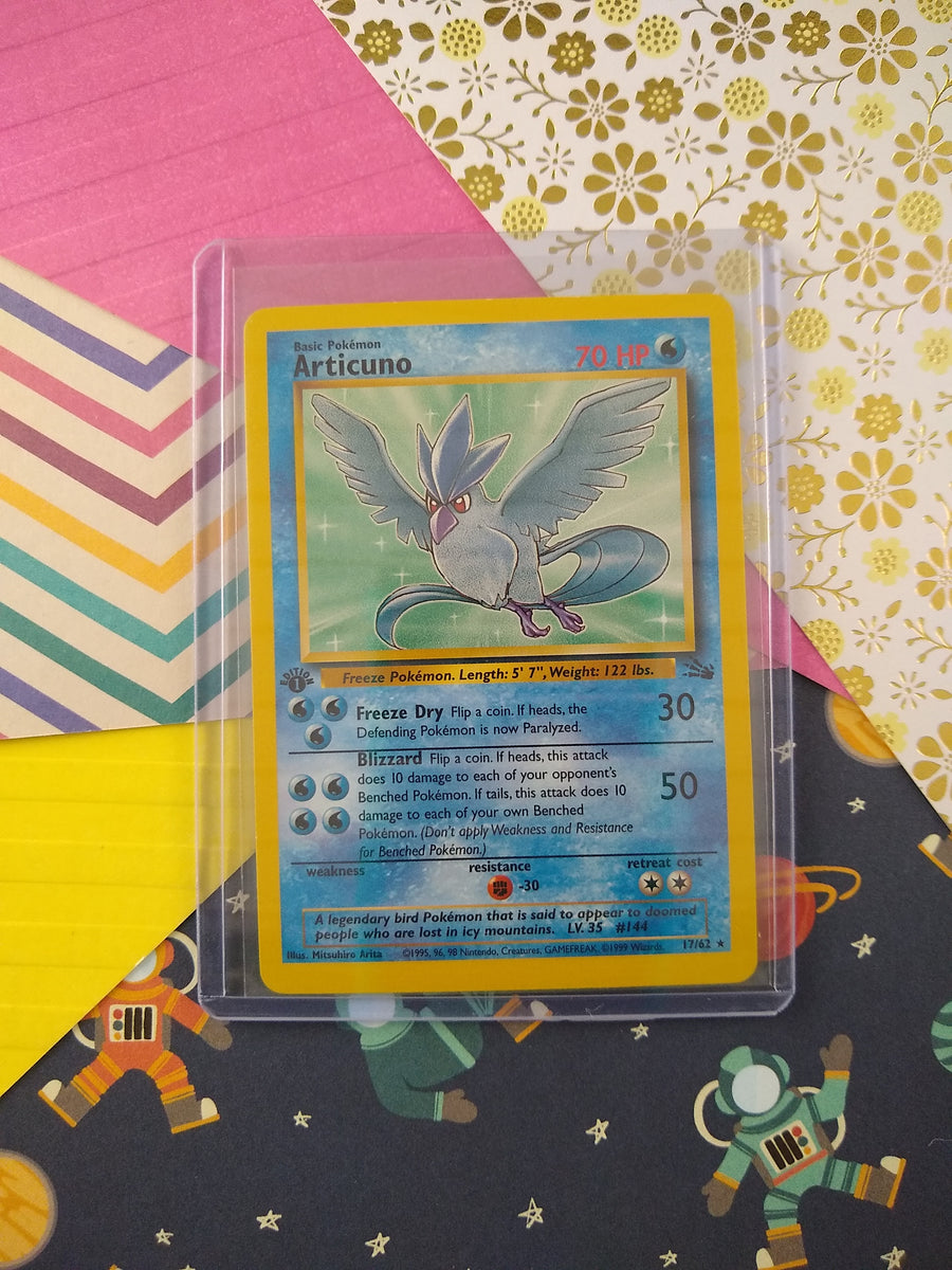 Vintage Rare - 1st Edition Articuno Fossil Non-Holo Pokemon Card 17/62 ...