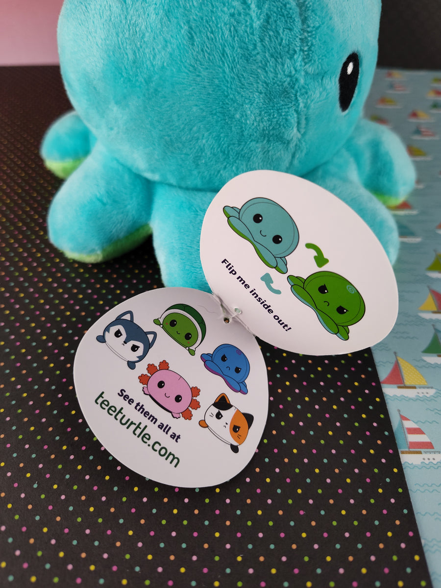 TeeTurtle: The Original Reversible Octopus Plushie, Blue/Green NWT ...