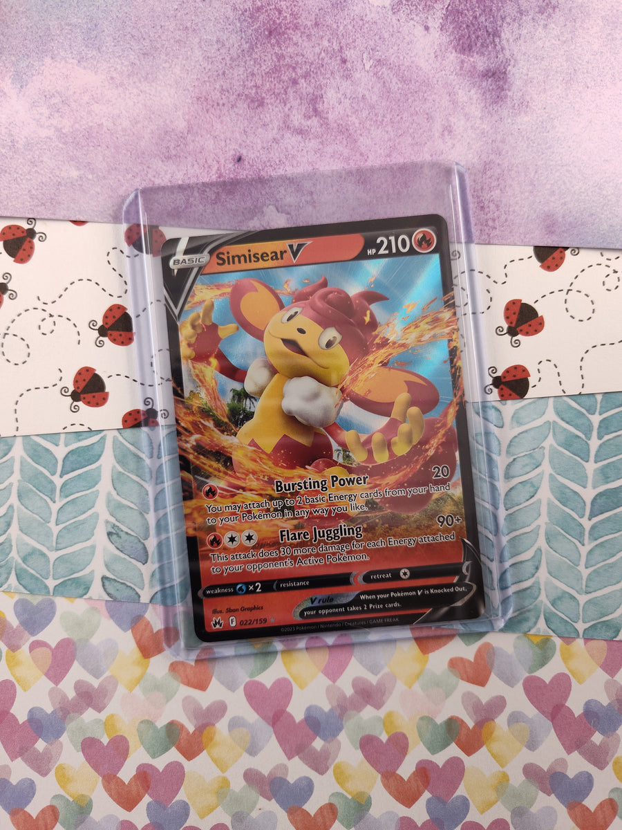 Pokemon TCG - Simisear V Crown Zenith Full Art Holo Card 022/159 - NM ...