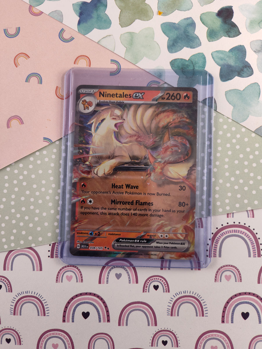 Pokemon TCG - Ninetales ex Scarlet & Violet Full Art Holo Card MEW 038 – Pfaltzcraftsmore