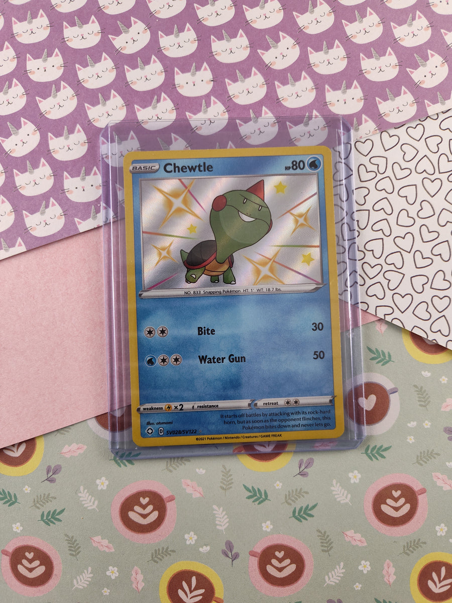 Pokemon TCG Rare Chewtle Shining Fates Shiny Vault Holo Card SV028/SV1 ...