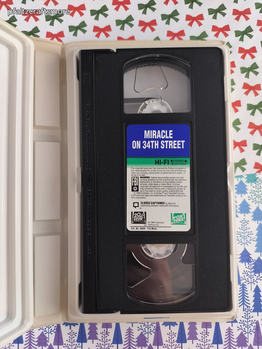 Vintage 20th Century Fox "Miracle on 34th Street" Clamshell VHS Tape ...